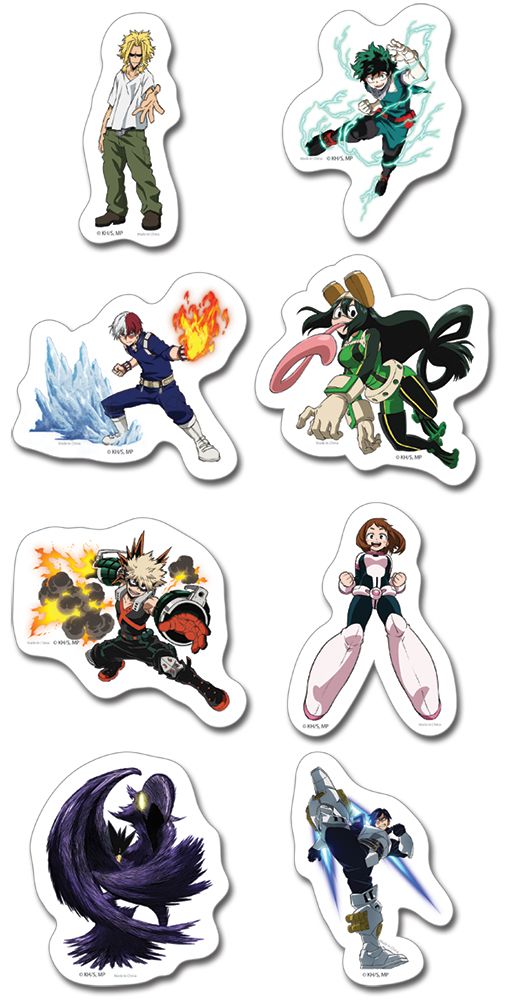 MHA | Main Characters - Combat Poses | 8-PC Die-Cut Sticker Set - Our ...