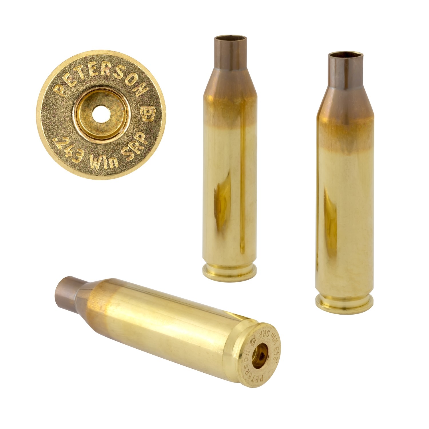 Peterson 243 Win SRP Select Box Of 50 Brass Rifle Casings