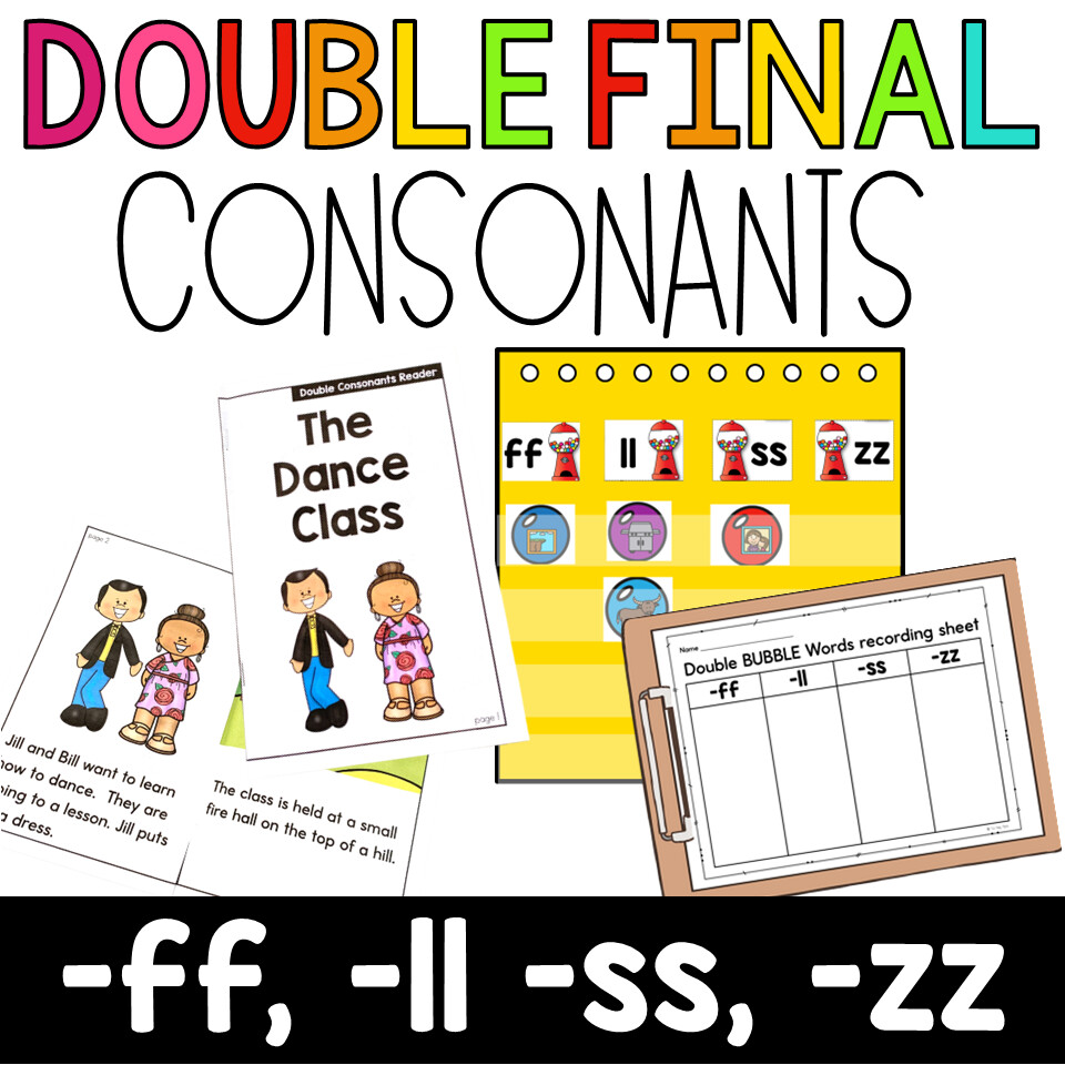 Double Consonants Bonus Letter Practice FLOSS Rule Worksheets - Shop ...