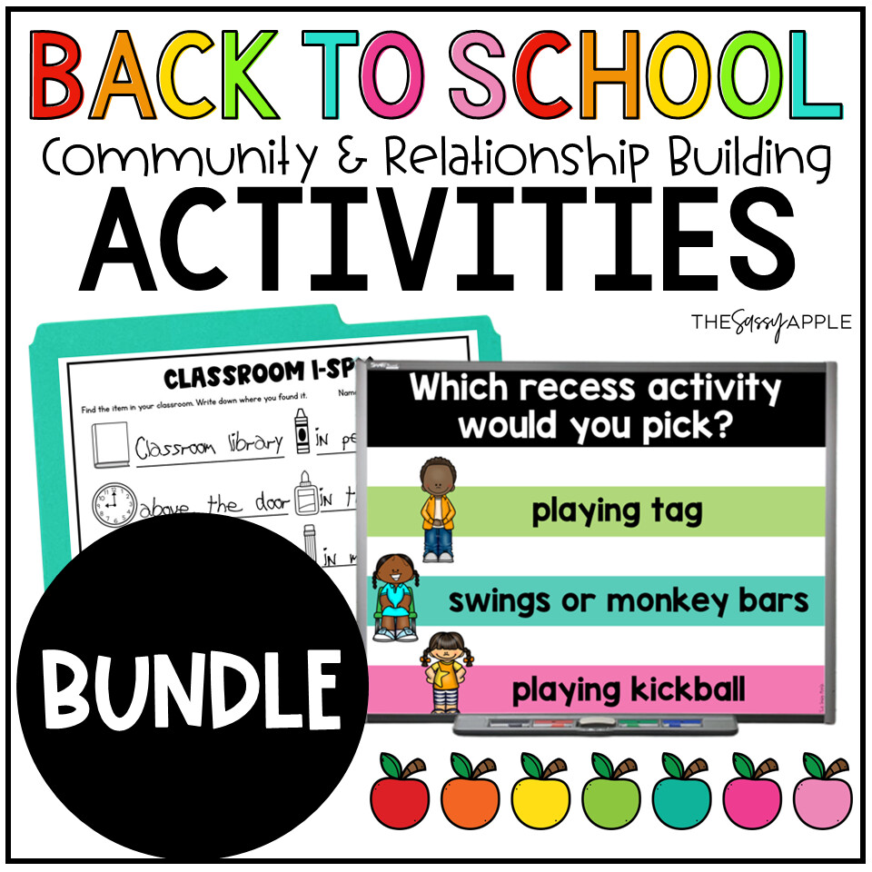First Day Back to School Classroom Community Building Activities Bundle ...
