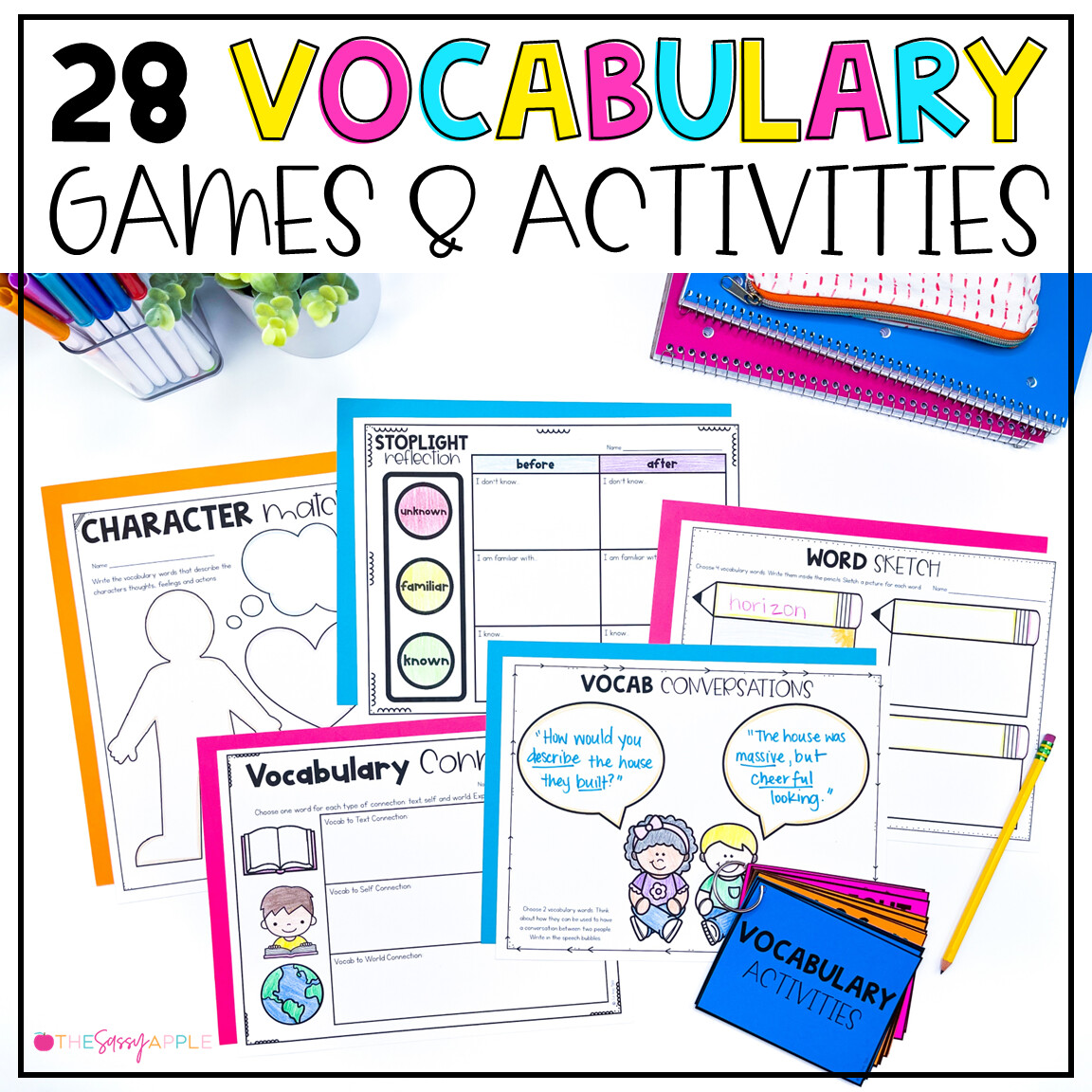 Vocabulary Activities Use with ANY Word List Graphic Organizers ...