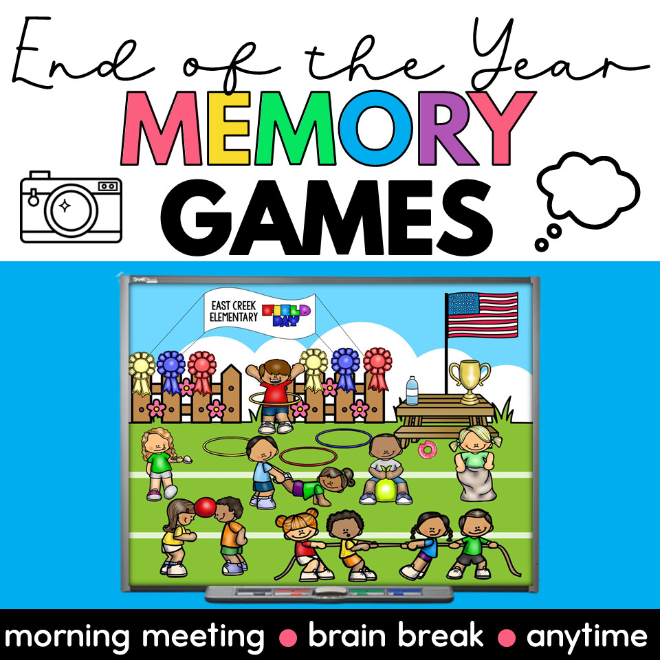 End of the Year Activity Memory Scenes & Questions Morning Meetings ...