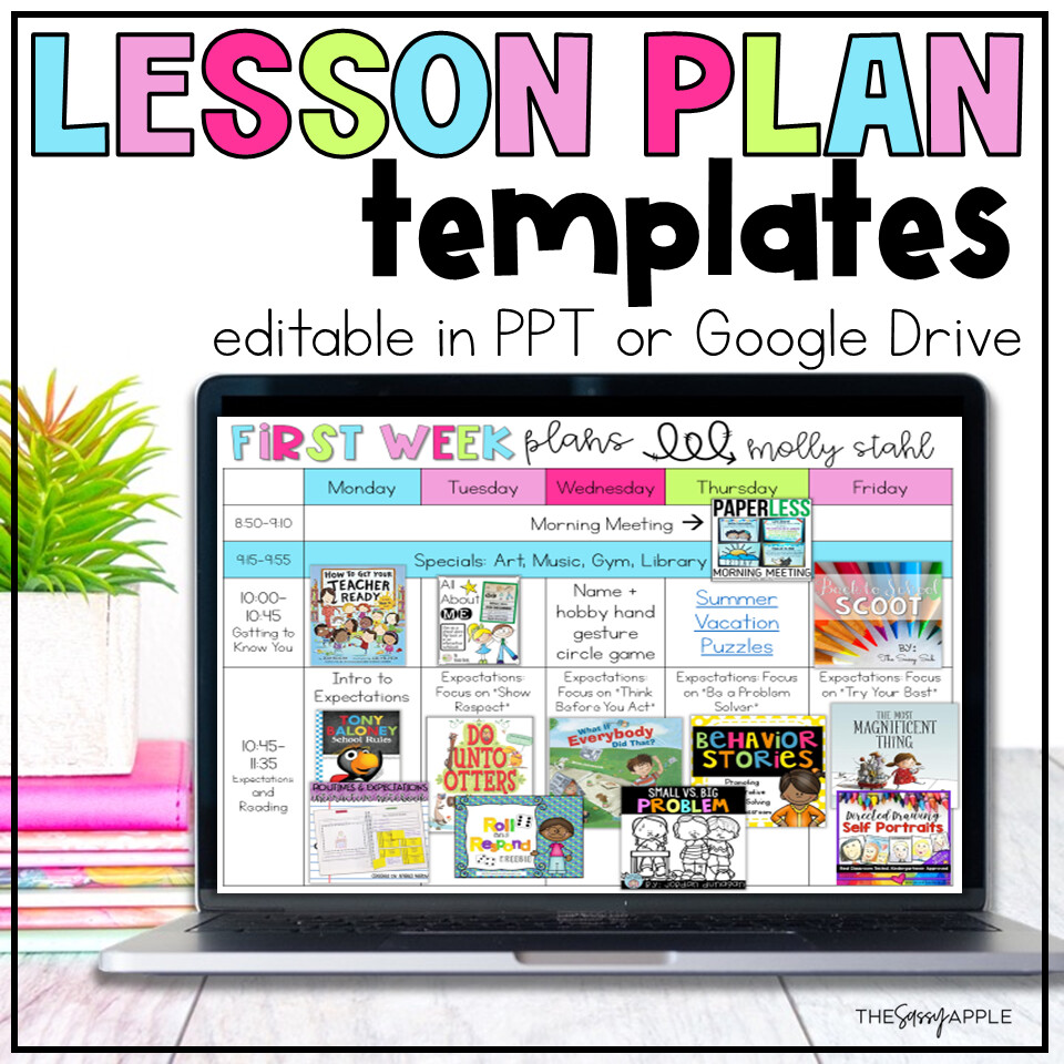 Digital Editable Weekly Lesson Plans 30+ templates in PowerPoint Google ...