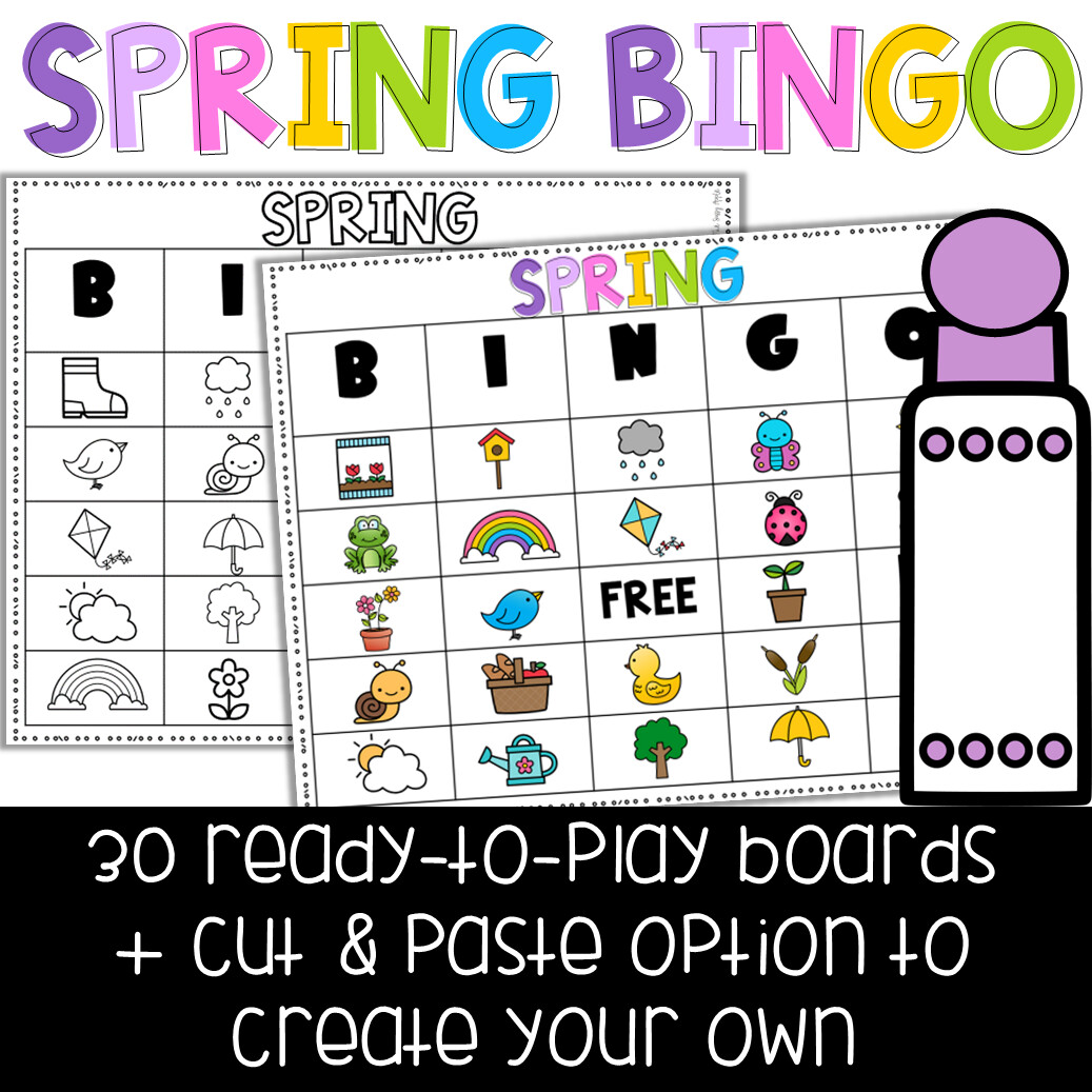 Spring Bingo Fun Activities Before Spring Break April Activities Games ...