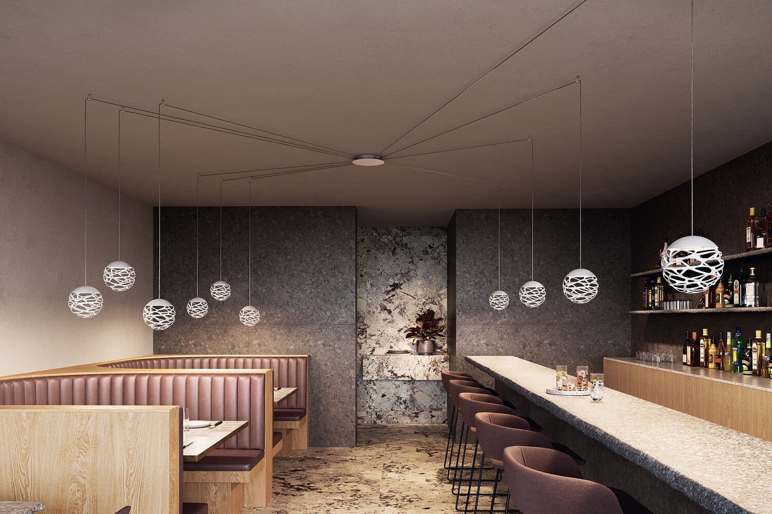 Lodes Kelly Cluster Pendelleuchte Baldachin mit Haken