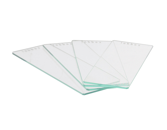 Lame de microscope à bords rodés dépolie