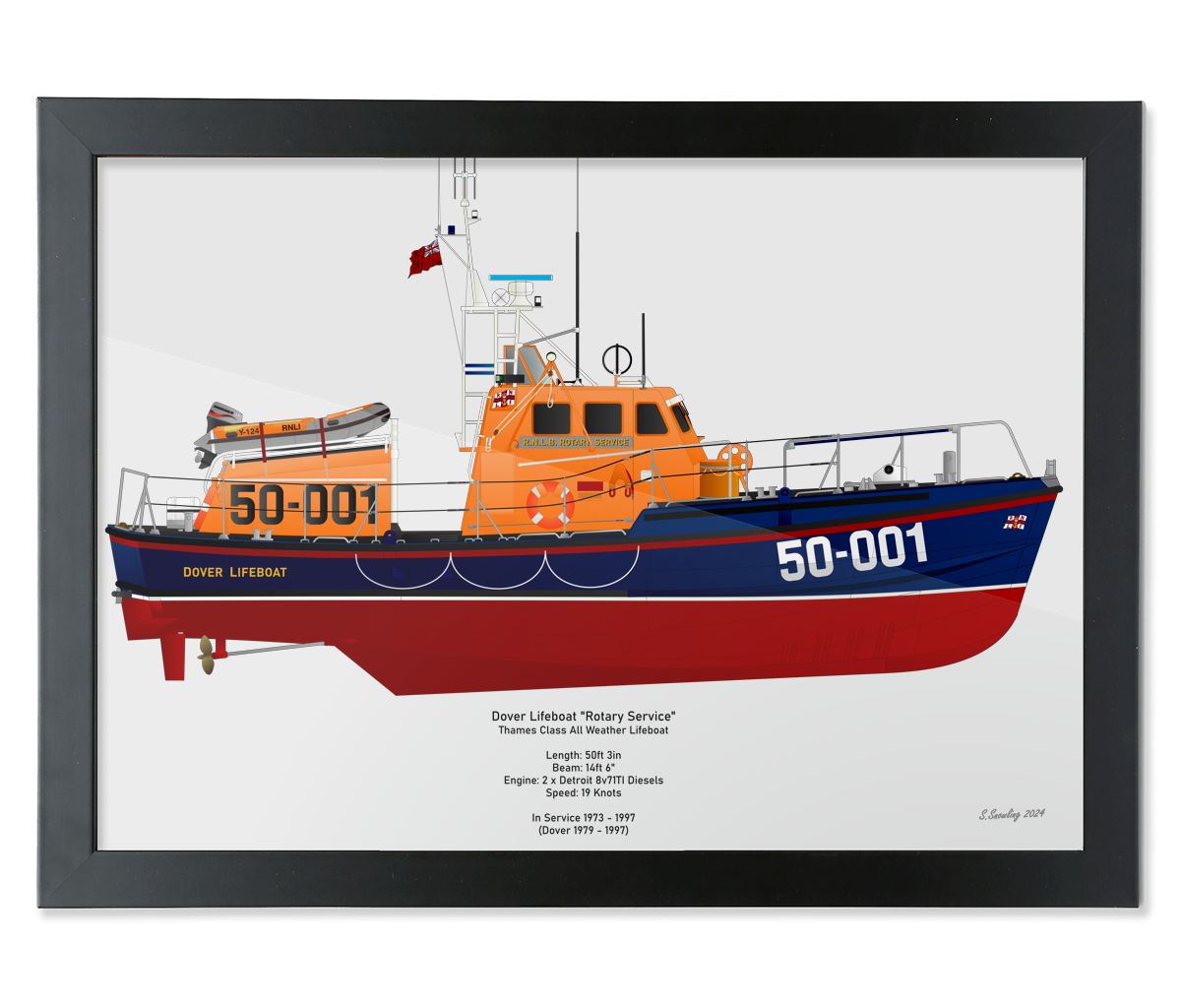 Thames Class Lifeboat Art Print – Store – Gecko NautiQ