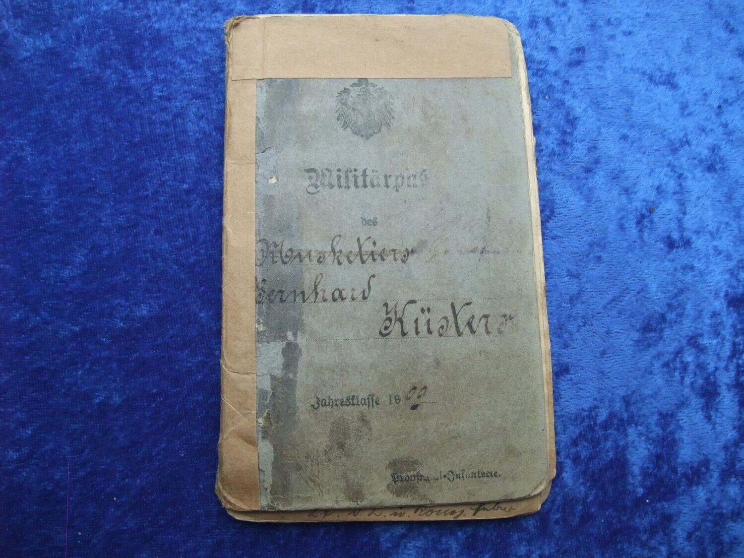 Militärpass Infanterie Regiment Markgraf Karl 7. Brandenburgisches Nr ...