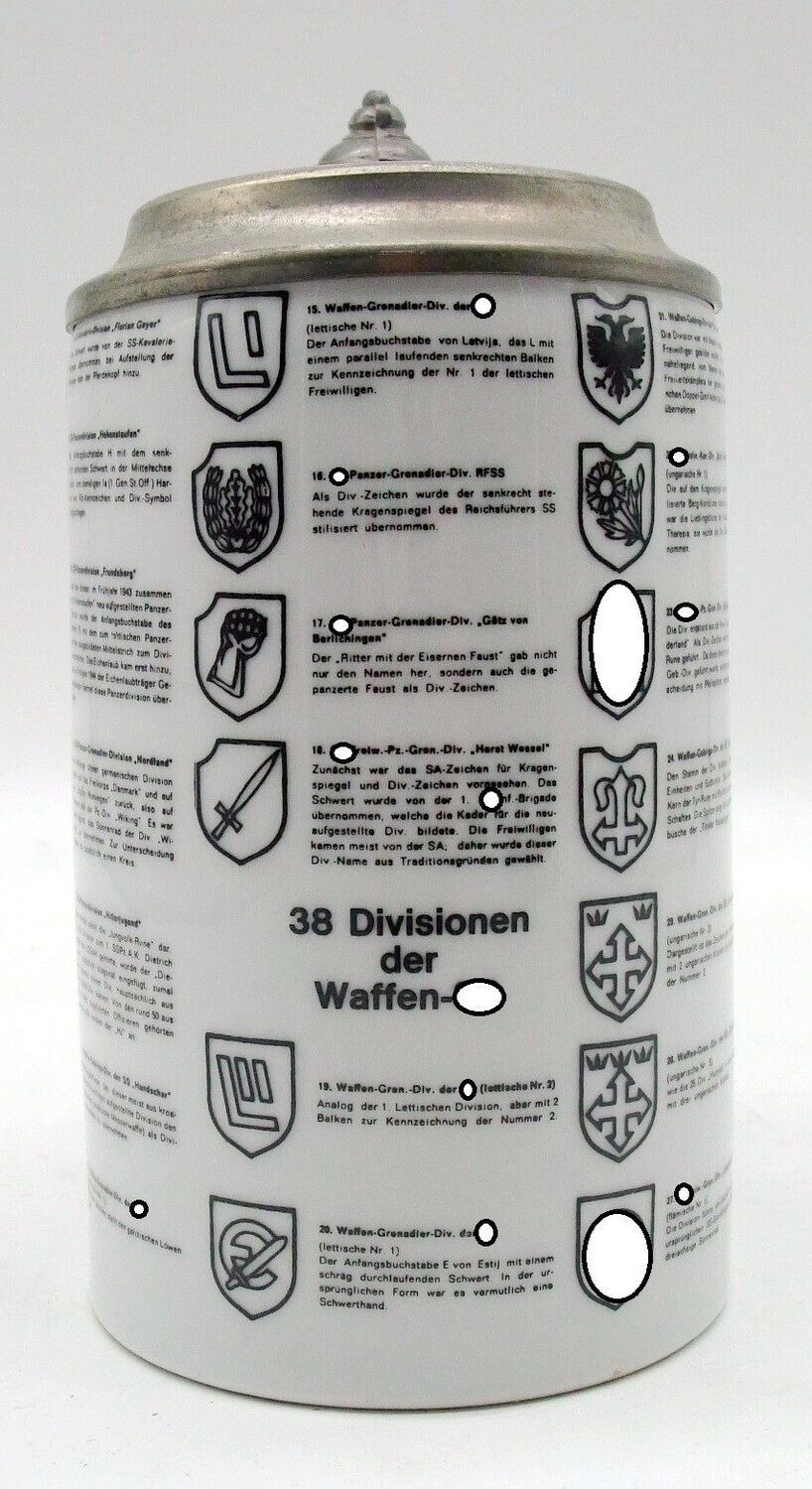 HIAG: Bierkrug - 38 Divisionen der Waffen-SS.