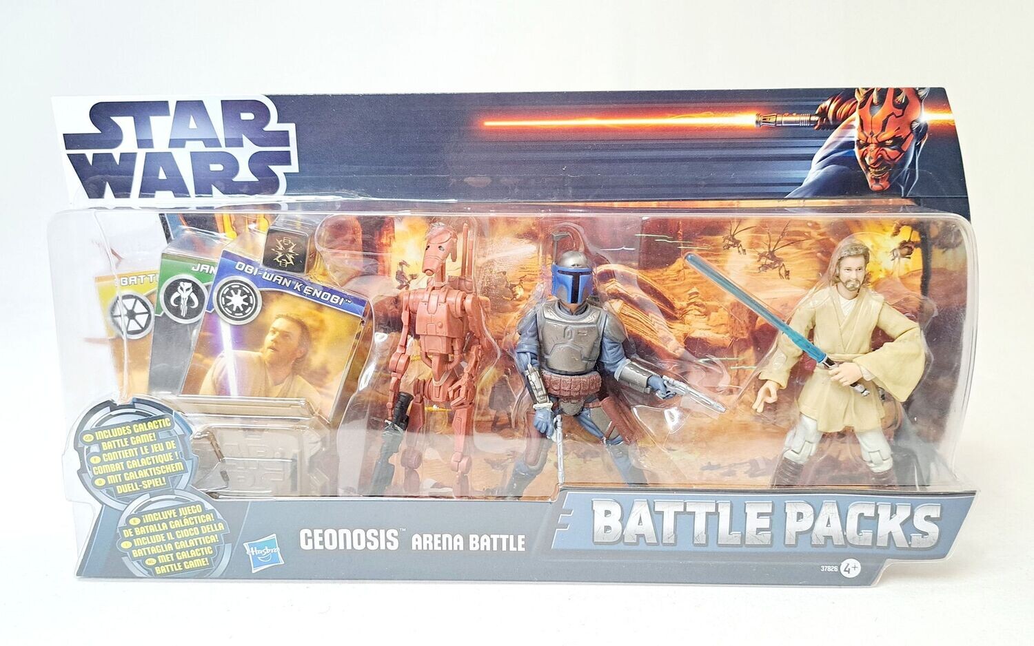 Star Wars Battle Pack Geonosis Arena Battle Jango Fett, Obi-Wan Battle ...