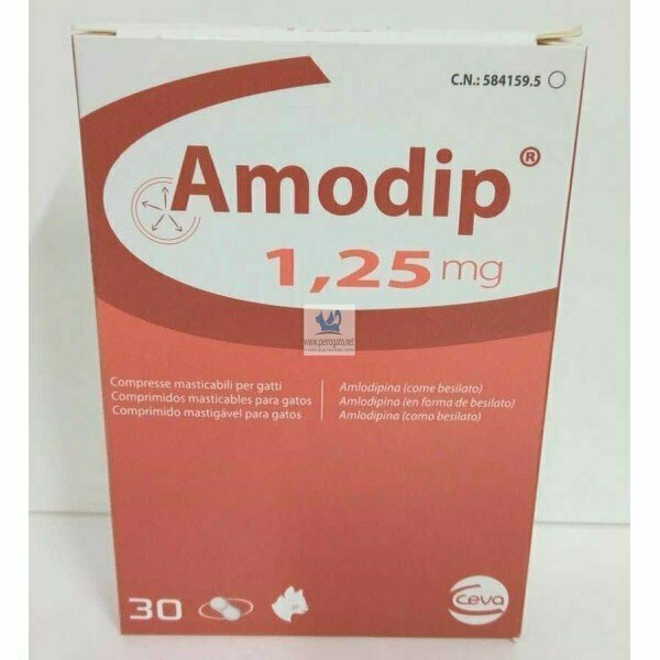 AMODIP 1.25 MG 30 COMPRIMIDOS ALIMENTO COMPLEMENTARIO PARA GATOS