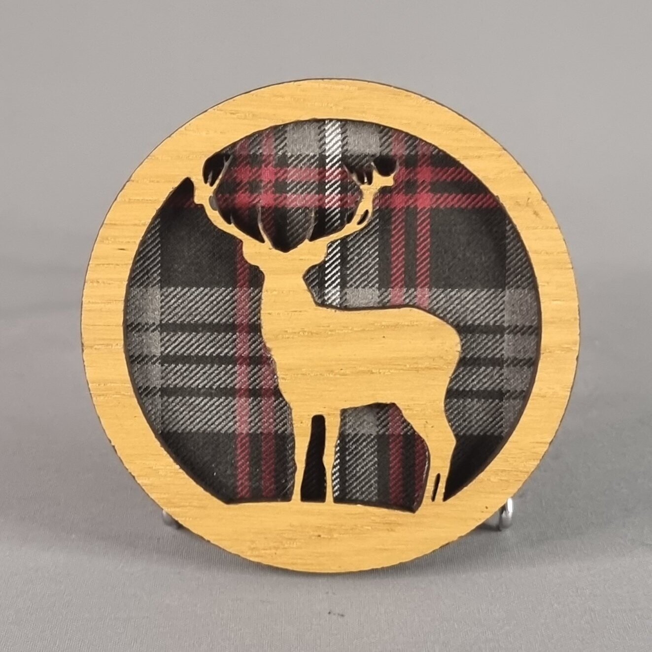 Tartan Scottish Stag Hanging Plaque
