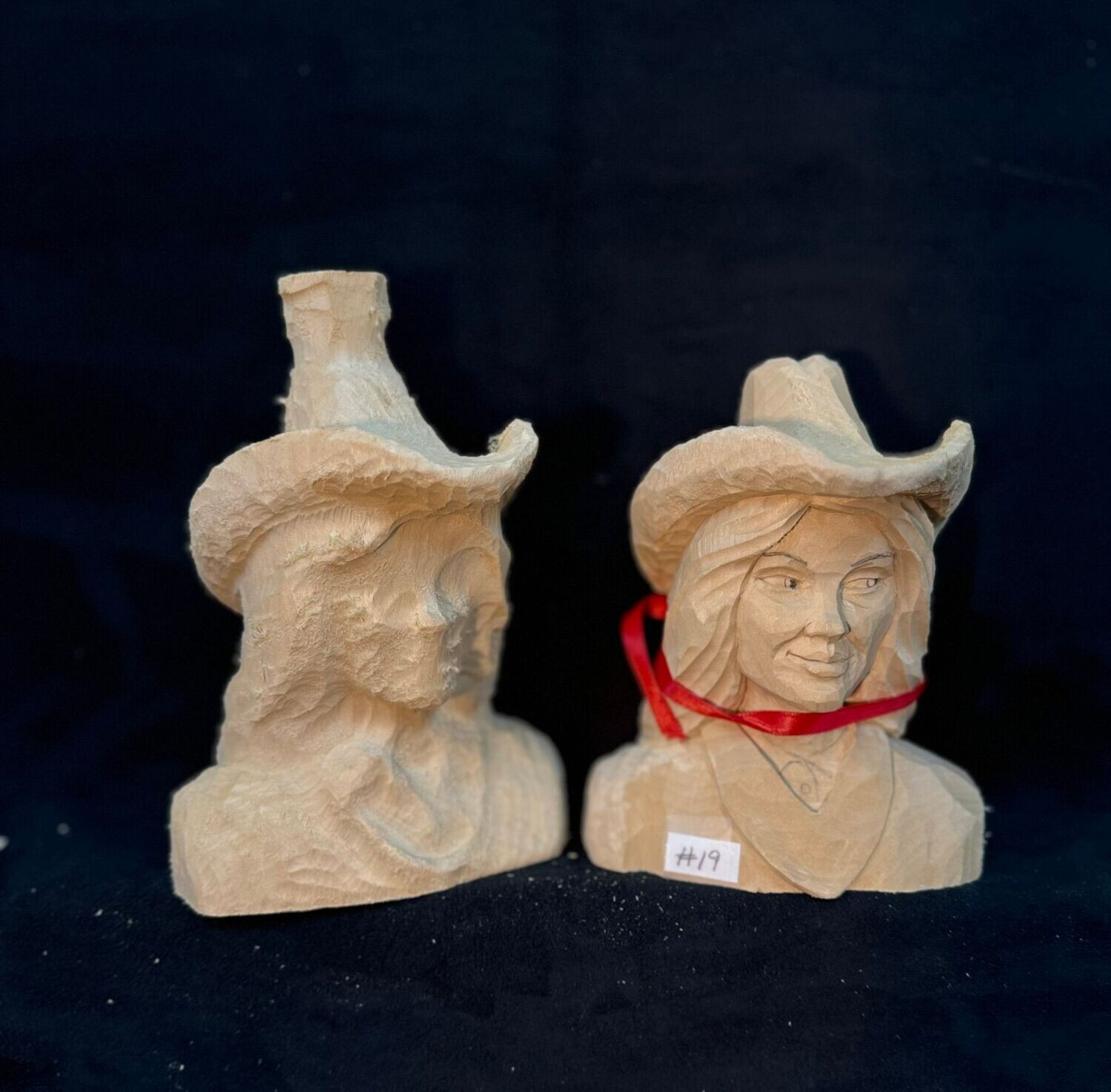 Large Cowgirl Bust 6" Rough-out