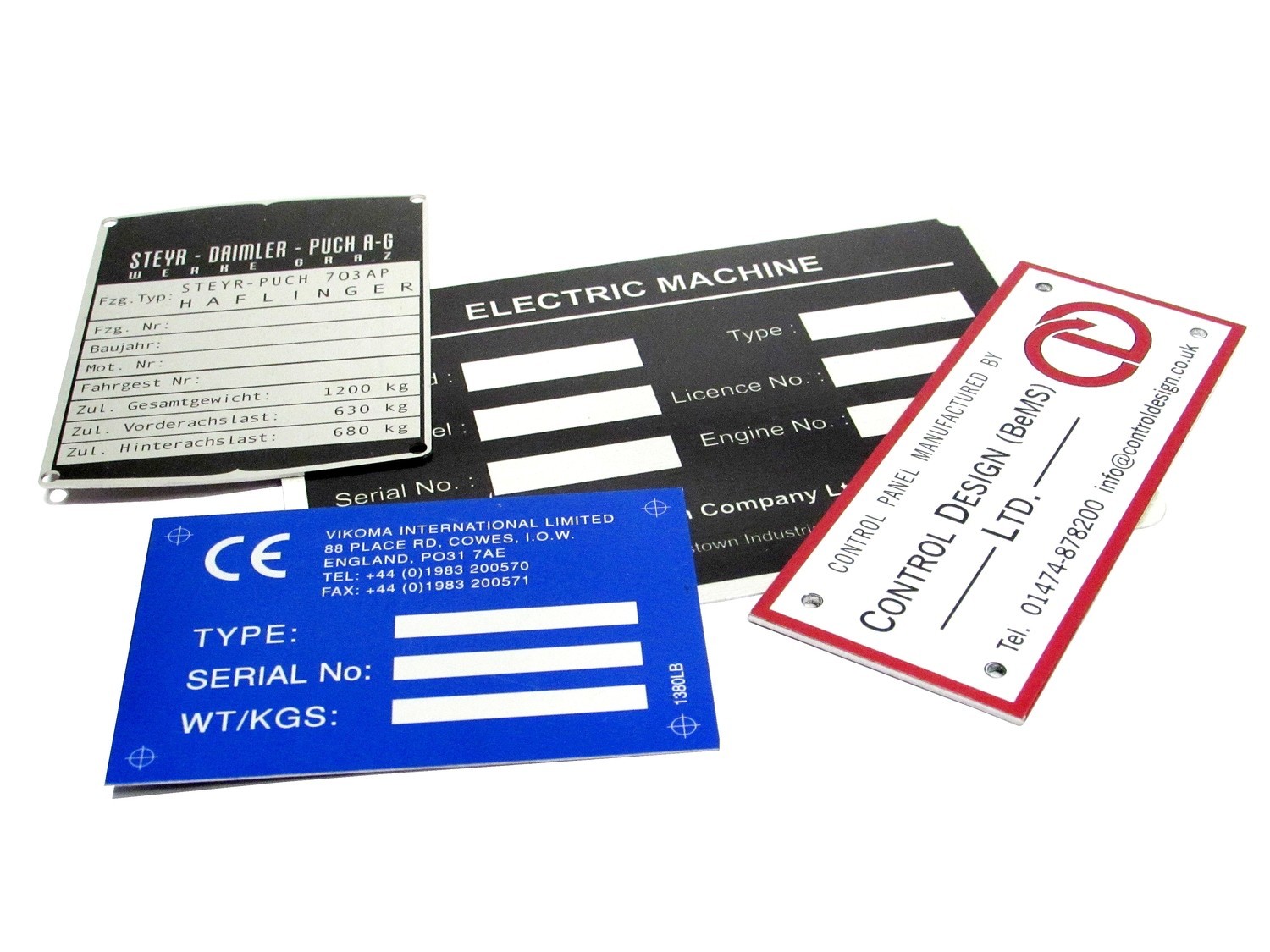 Dye Sublimated Aluminium Labels