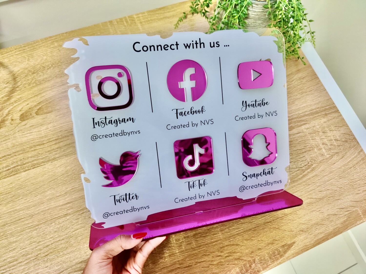 6 Icons Social Media Sign – NVS Printing – Custom Business Sign ...