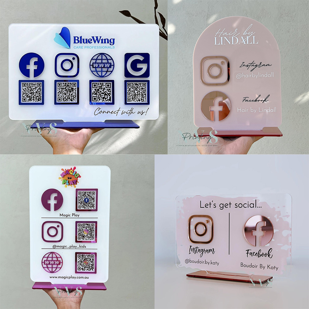Social Media Signs – NVS Printing – Custom Business Sign | Custom Gifts ...