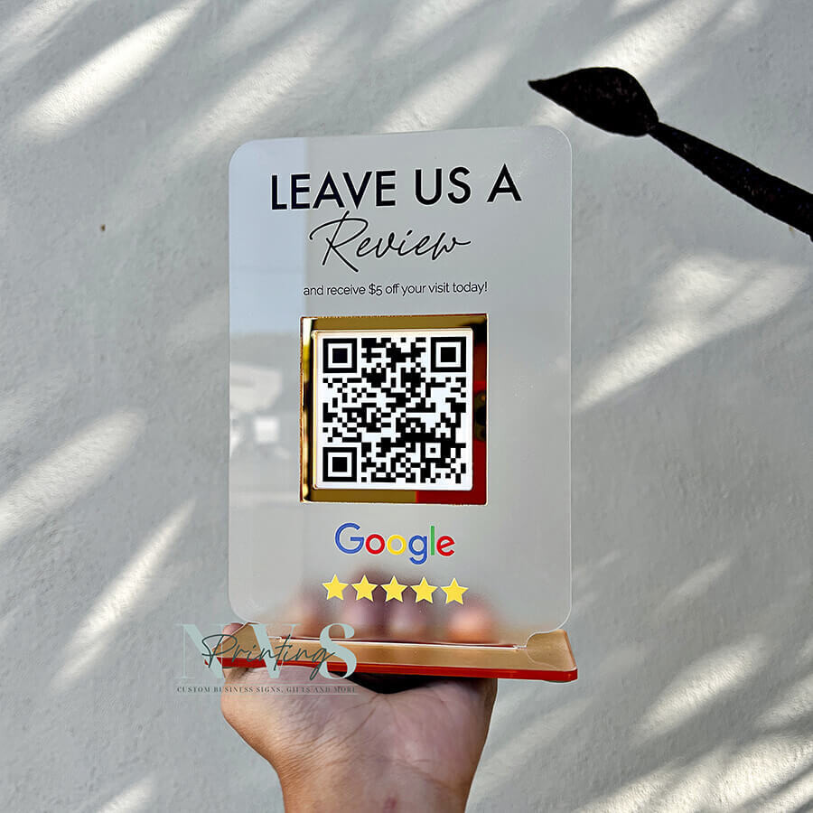 Google Review, Facebook Review QR Code Sign for Business – Store – NVS ...