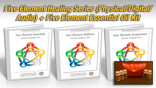 Five Element Healing Package, 18 hours (Hard Copy Courses) + 5 Element Essential Oil Kit