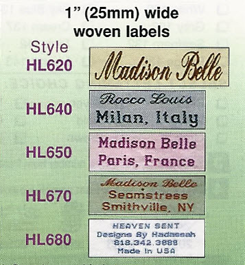 1 INCH LABELS