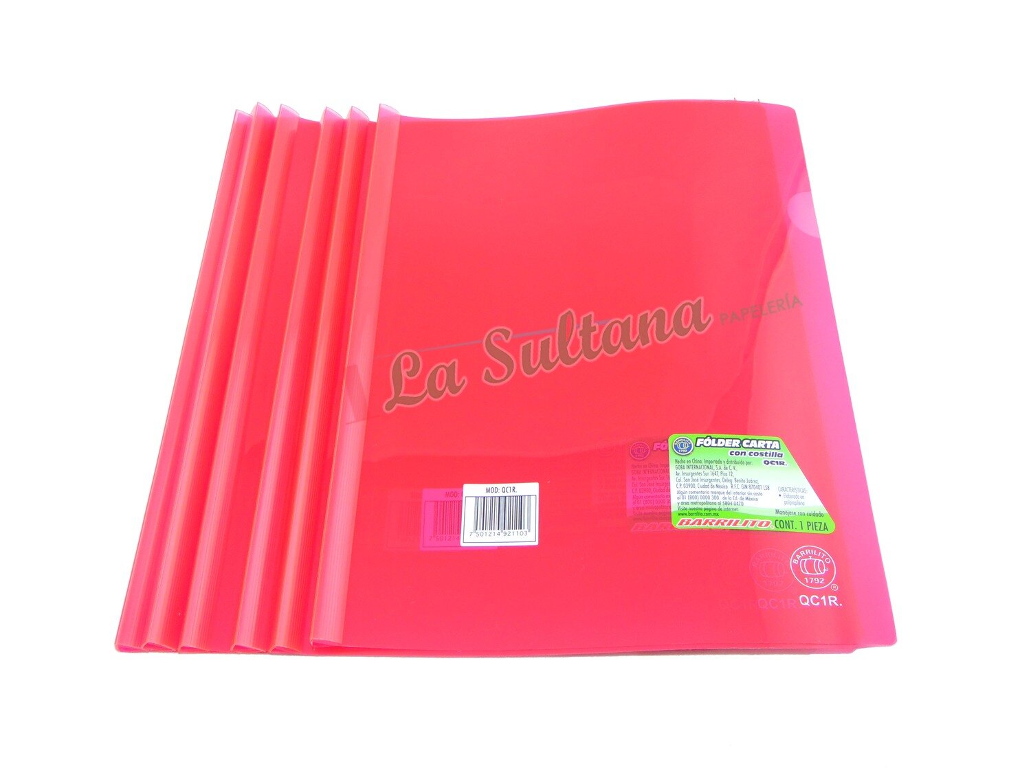 FOLDER DE COSTILLA CARTA QC1 X COLOR C/12