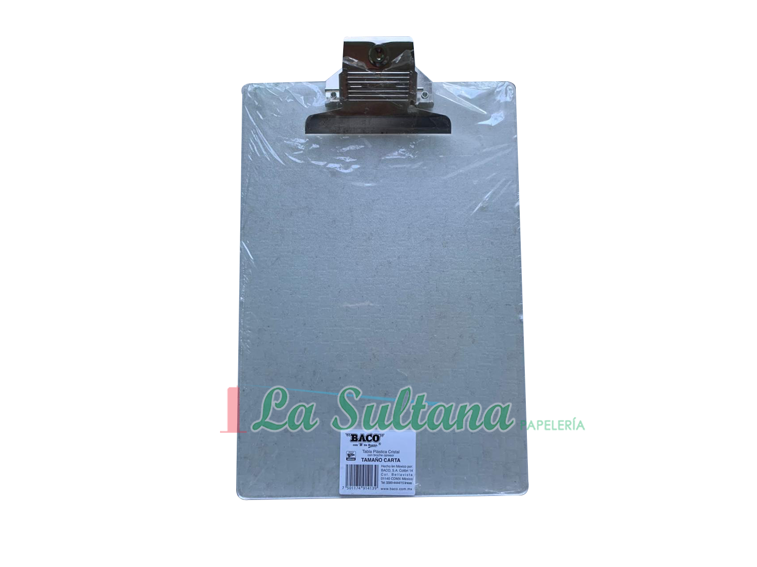 TABLA PLASTICA TRANSPARENTE CARTA BACO PZ