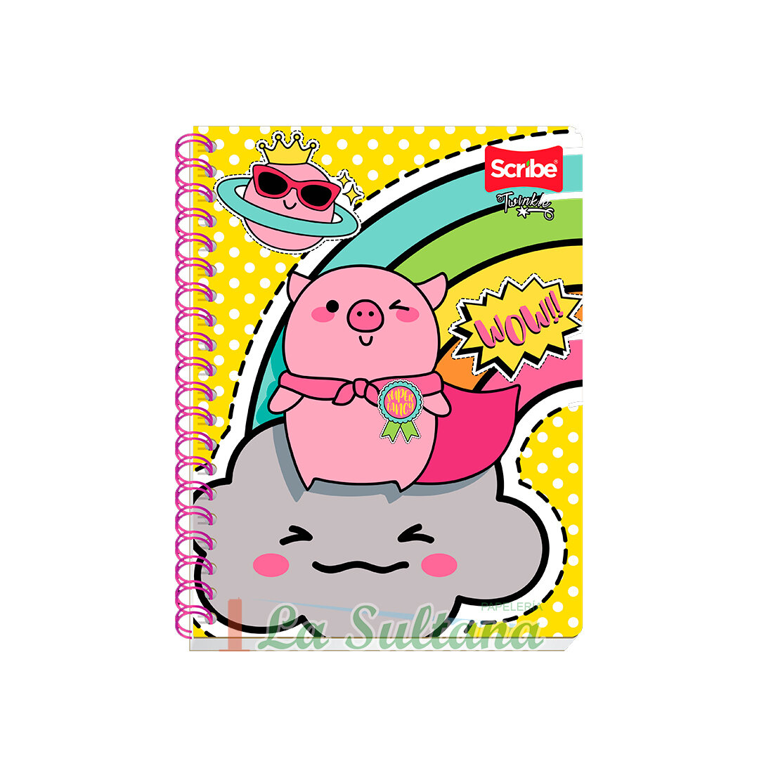 LIBRETA SCRIBE PROFESIONAL ESPIRAL TWINKLE C/100H PZ