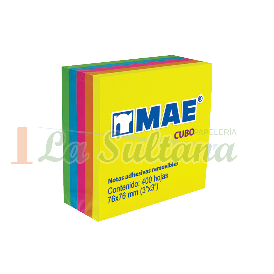 NOTAS ADH MAE BLOCK NEON 3X3" C/100H (4 COLORES)