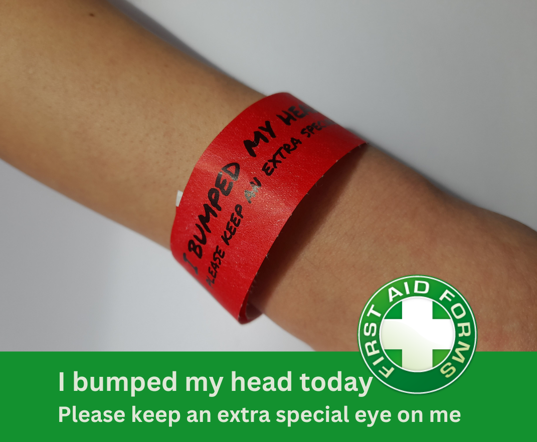"I bumped my head" wristband (x300)