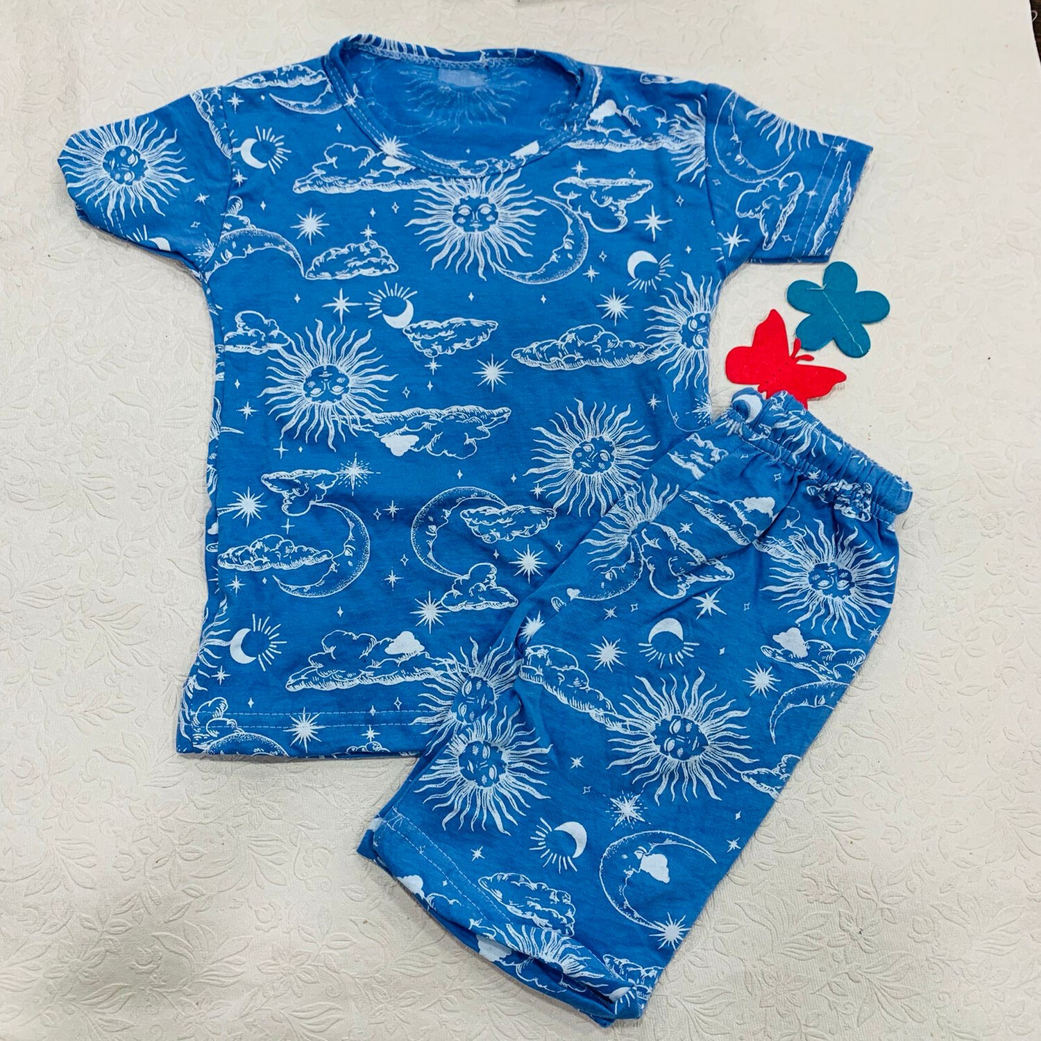 Blue White Short Set (1 Year-2 Years)