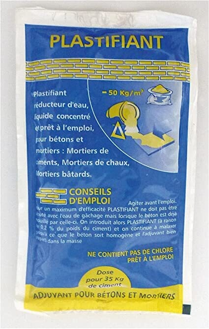 Adjuvant plastifiant pour béton et mortier 70 ml Marron