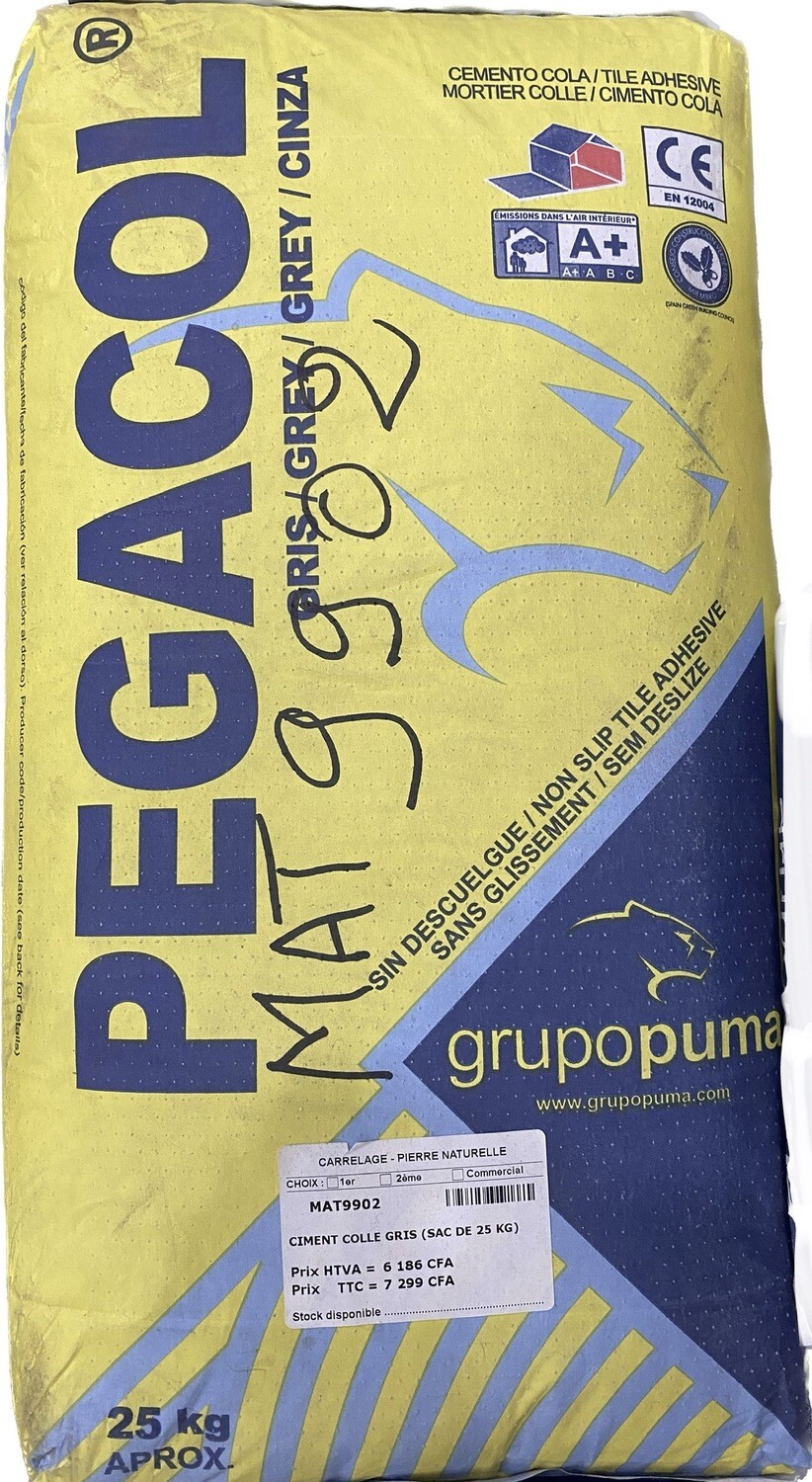 CIMENT COLLE GRIS (SAC DE 25KG)