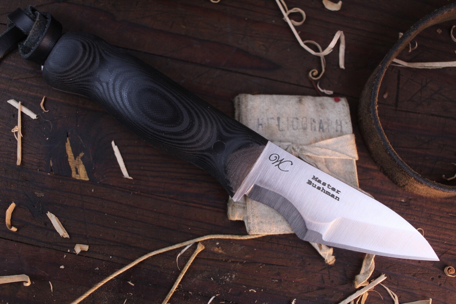 William Collins Master Bushman 4" Survival Knife / Black Suretouch ...