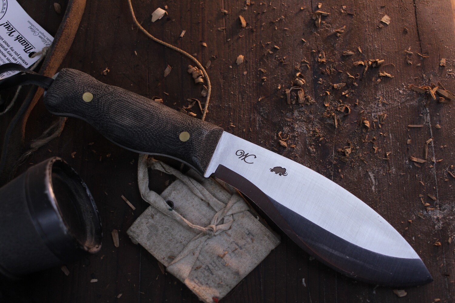 William Collins Alaskan Bush Tool Knife (AKBT) 6" Knife / Black Micarta ...