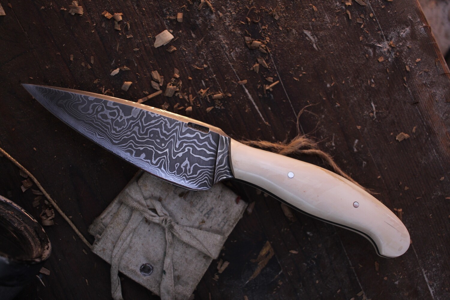 Lucas Lance & Mark Couch 4.75" Harpoon / Mammoth Ivory / Alaskan Forged ...