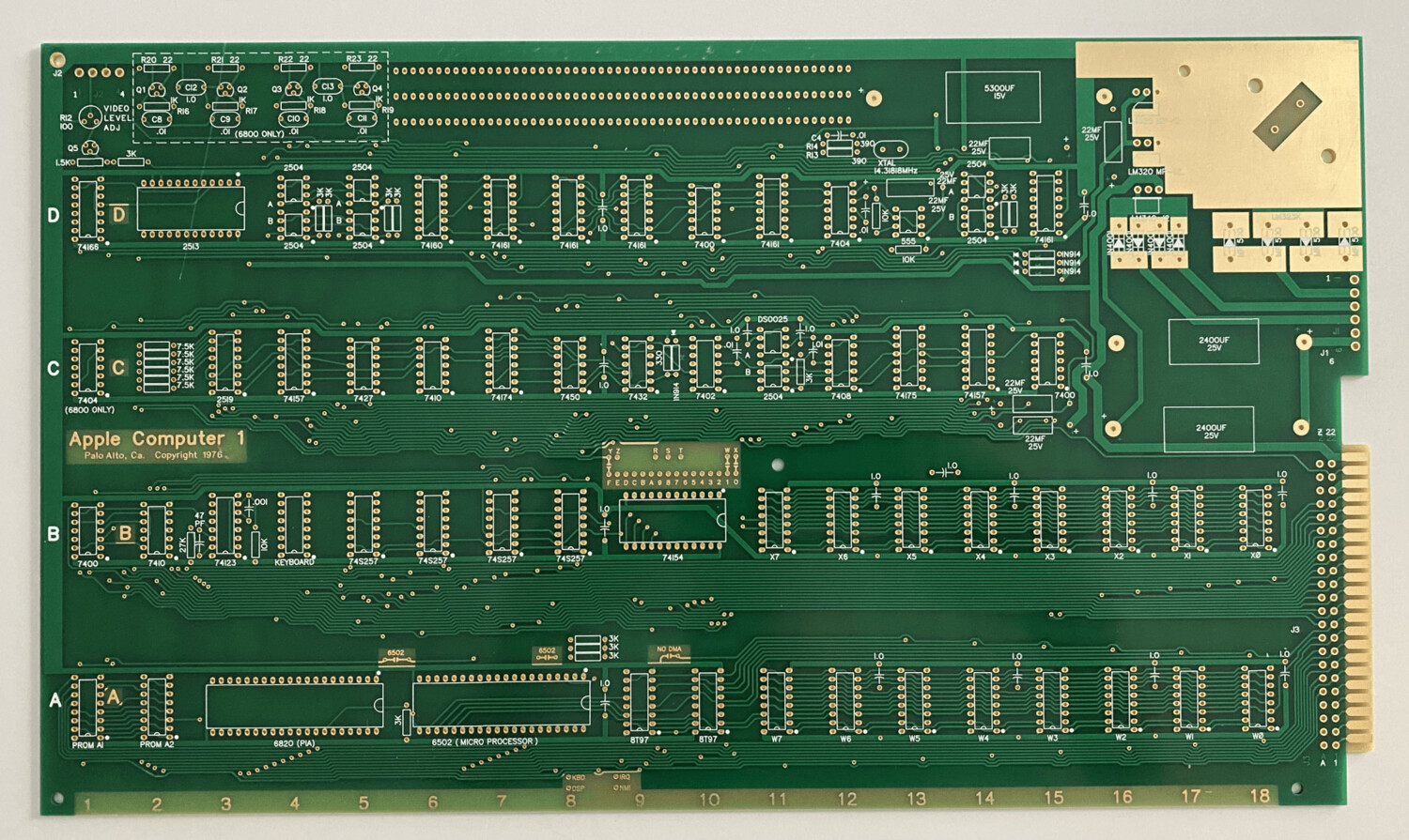Apple-1 Replica Mainboard | ENIG Plating