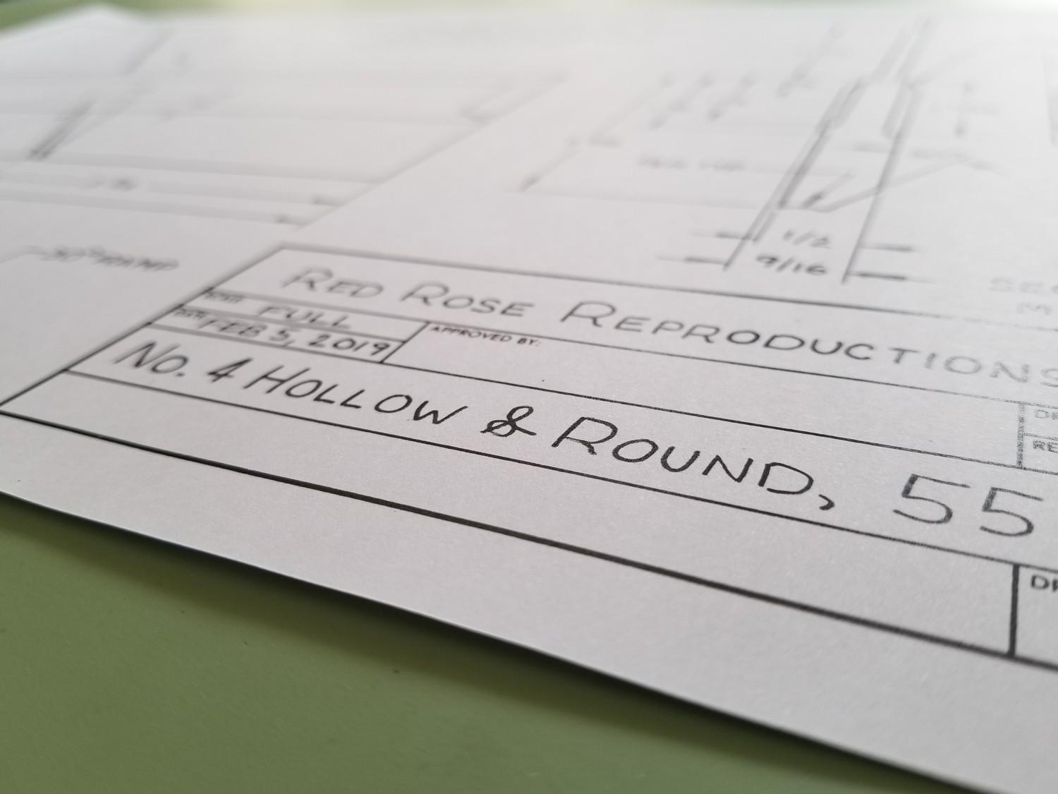 #4 hollow and round plans – Tools – Red Rose Reproductions