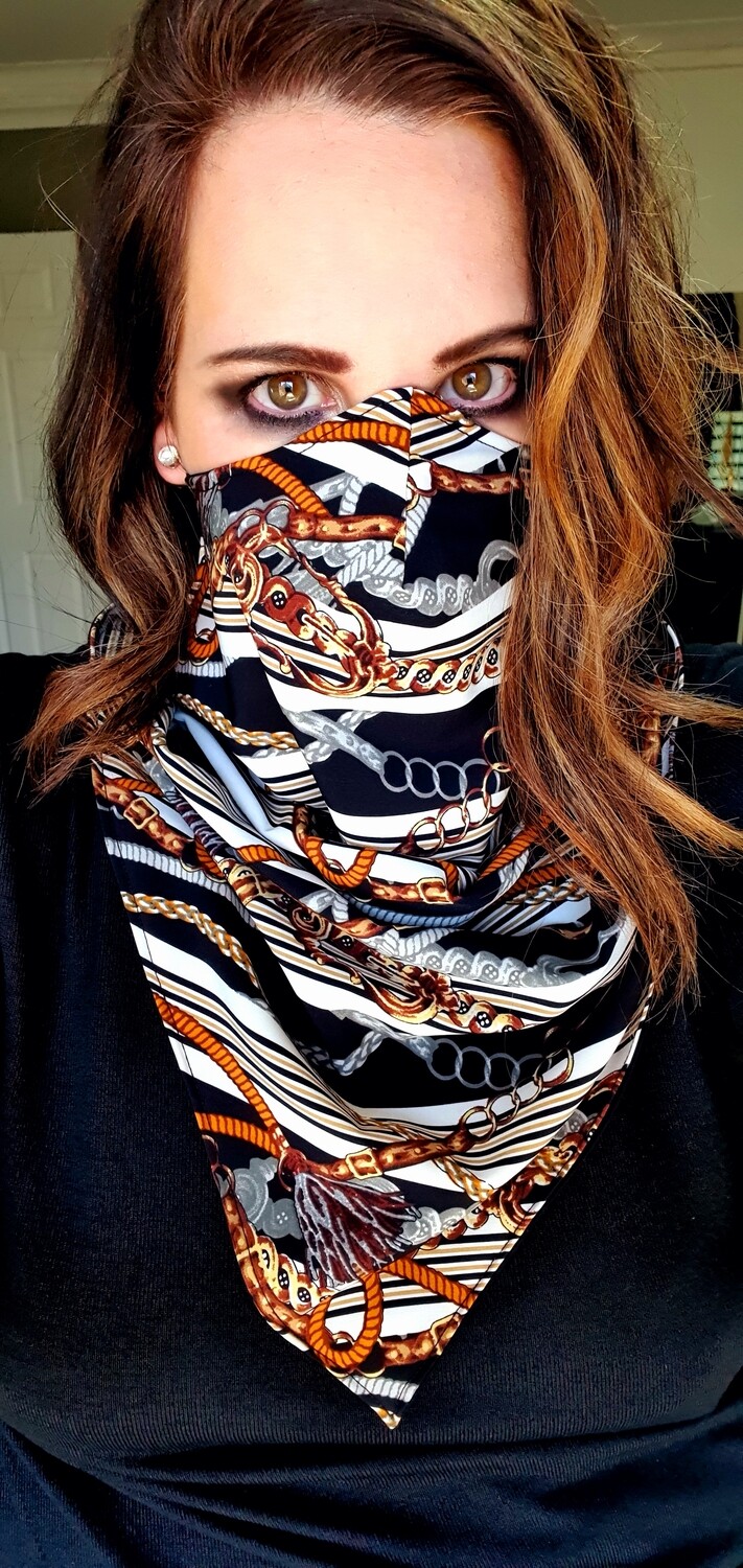 Reversible Rope Detail Scarf Mask