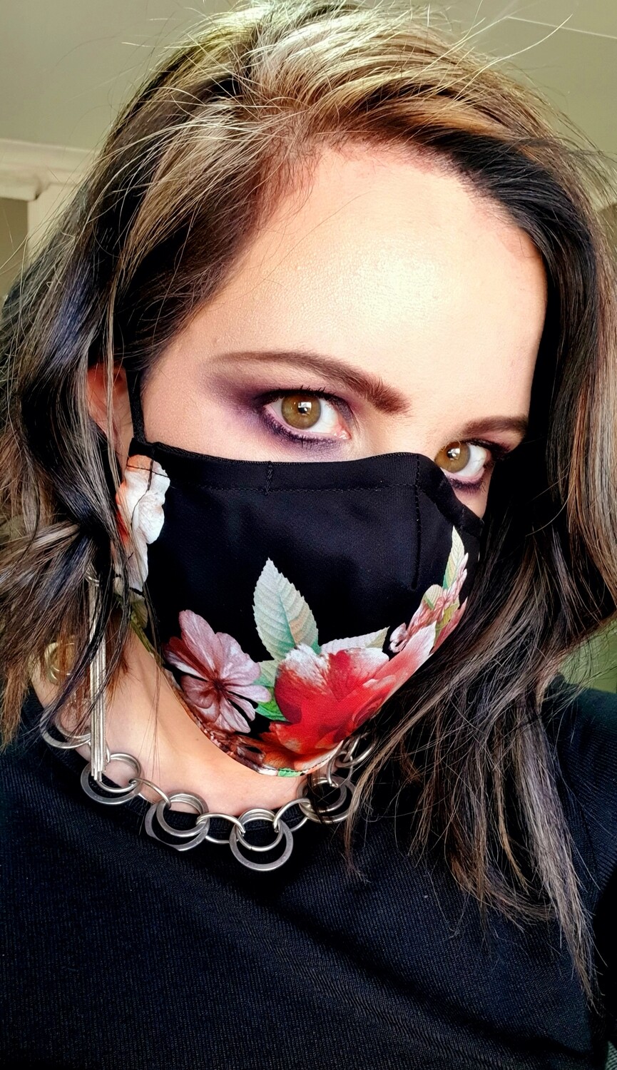 Black Flower Mask