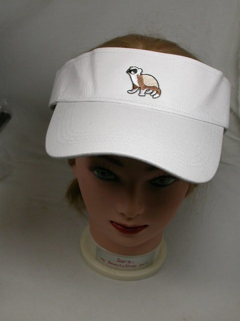 Embroidered Ferret Summer Sun Visor Cap Hat - Ferret Treasures Store ...