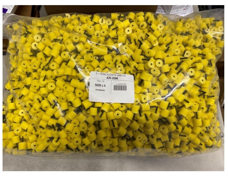 3M EARLINK 3A Standard Yellow Foam Eartips, Pack of 5,000 - Store ...