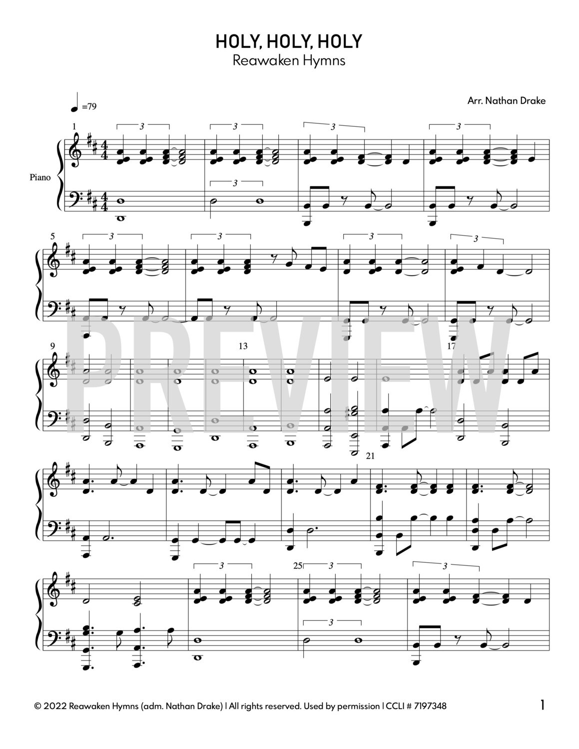 Holy, Holy, Holy - Piano Sheet Music