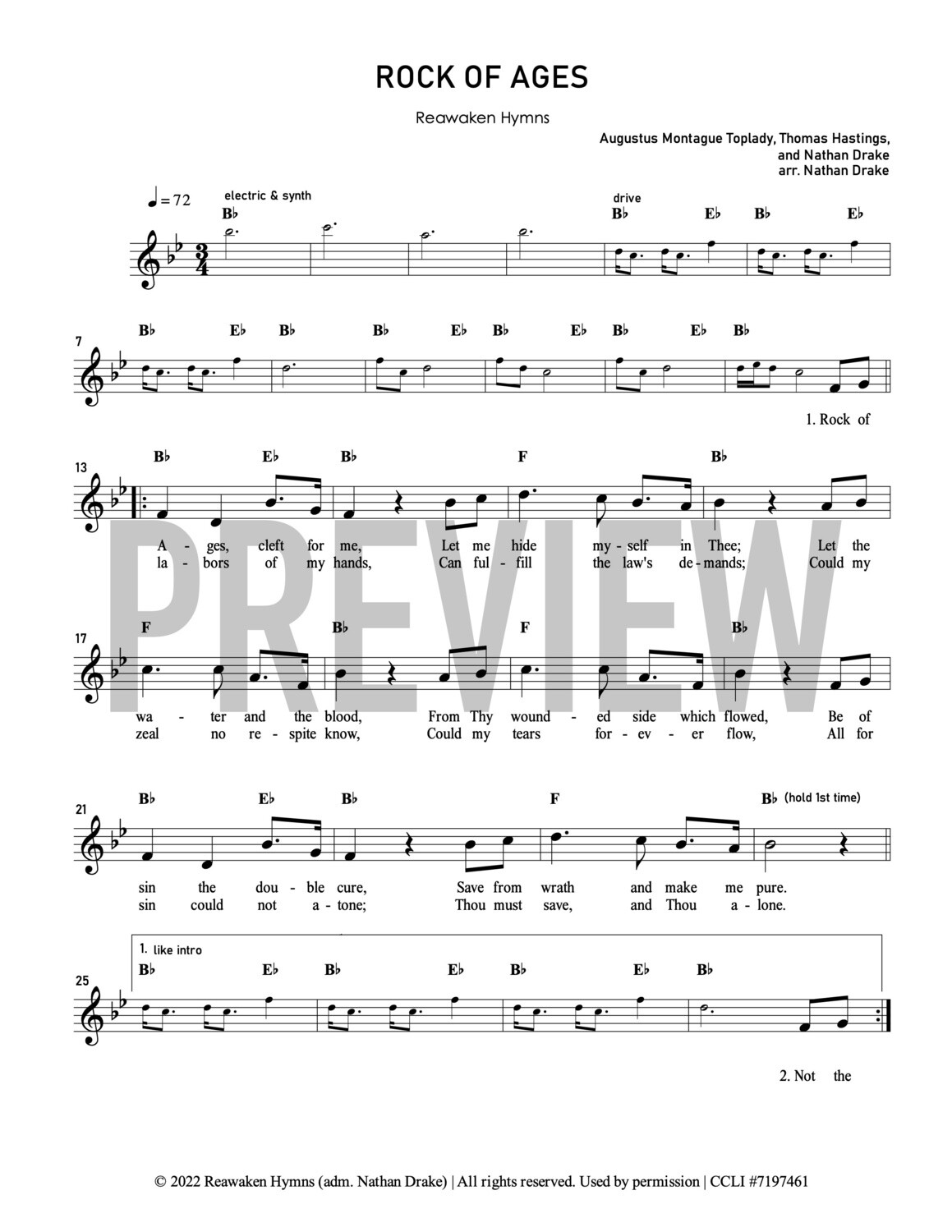 Rock of Ages - Lead Sheet