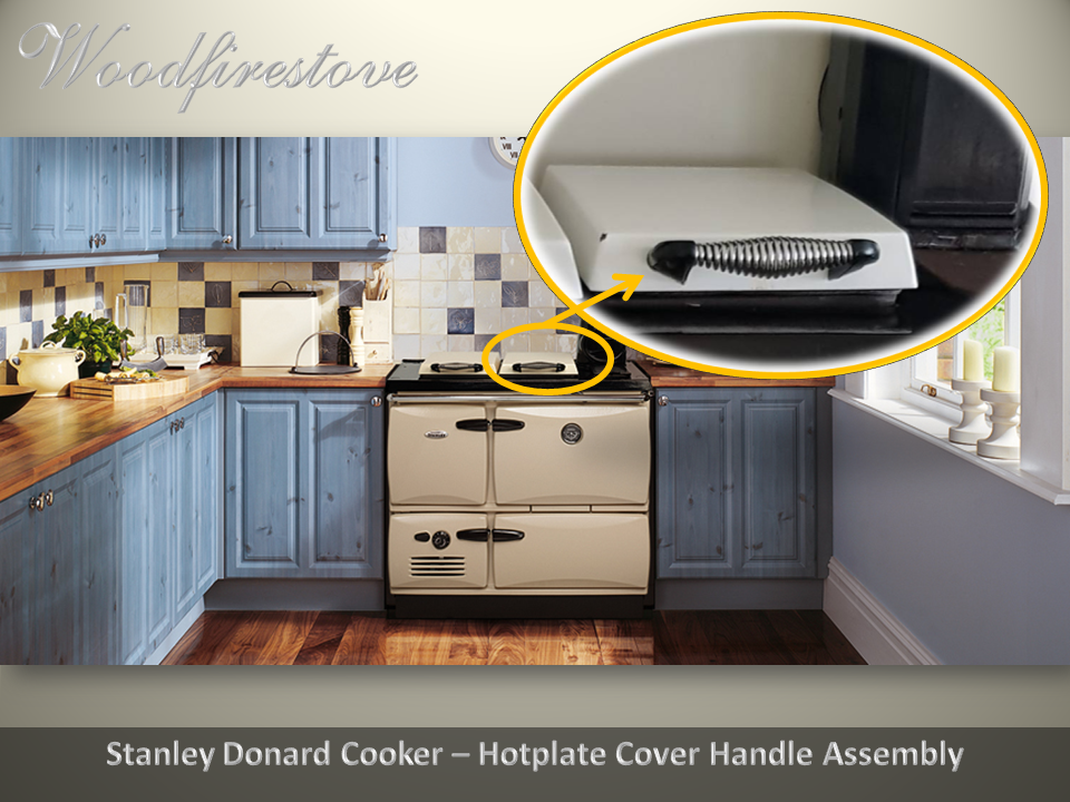 STANLEY DONARD WOOD STOVE Spring Handle Assembly for Hotplate Cover ...