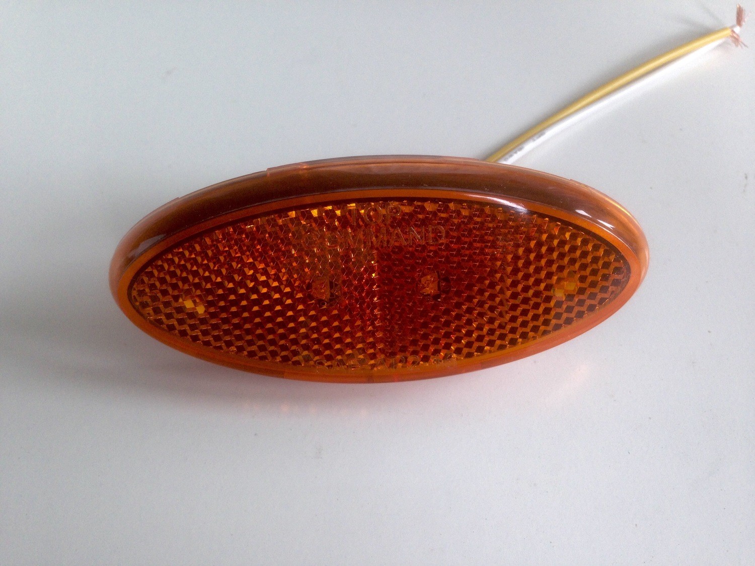 Elliptical Amber Marker Light with Reflective Lens