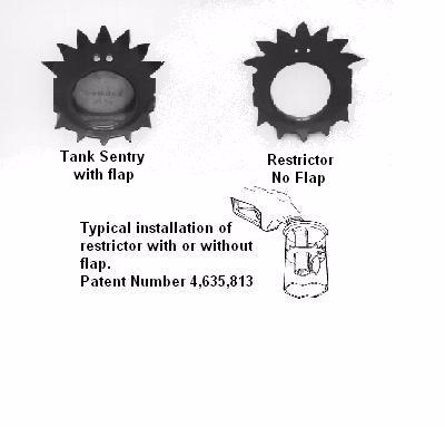 GAS FILL PIPE RESTRICTORS