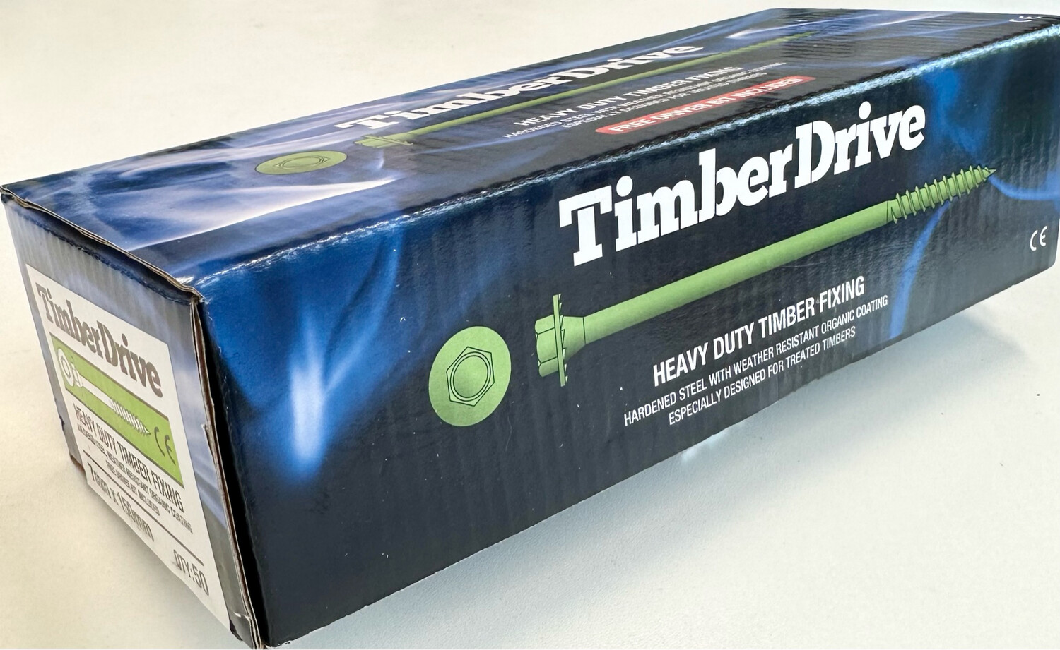TimberDrive Heavy Duty Timber Fixing Screw 7mm X 150mm, With Green ...