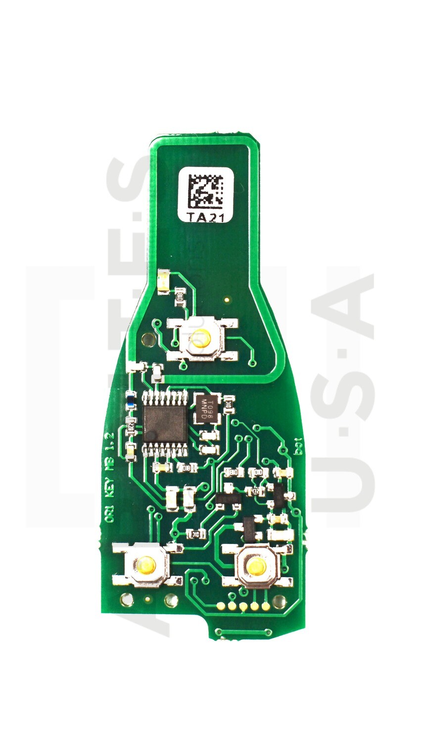 ABRITES TA21- PCB for Mercedes IR key fob case with chrome 315 Mhz