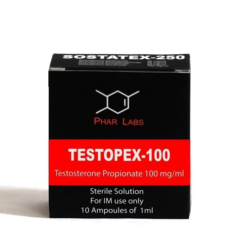 Testopex-100 Testosterona Propionato 10 amp con 100mg/ml. Phar Labs