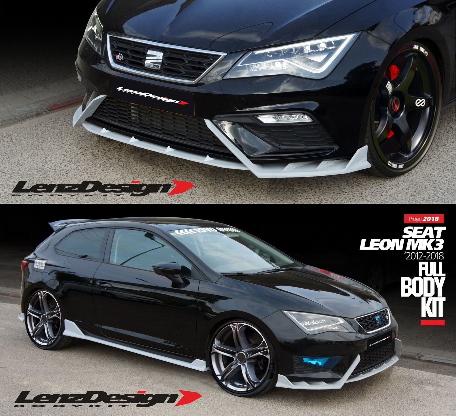 SEAT LEON MK3 5F 2012-2019 - Front Spoiler / Side Skirts / Rear Skirt