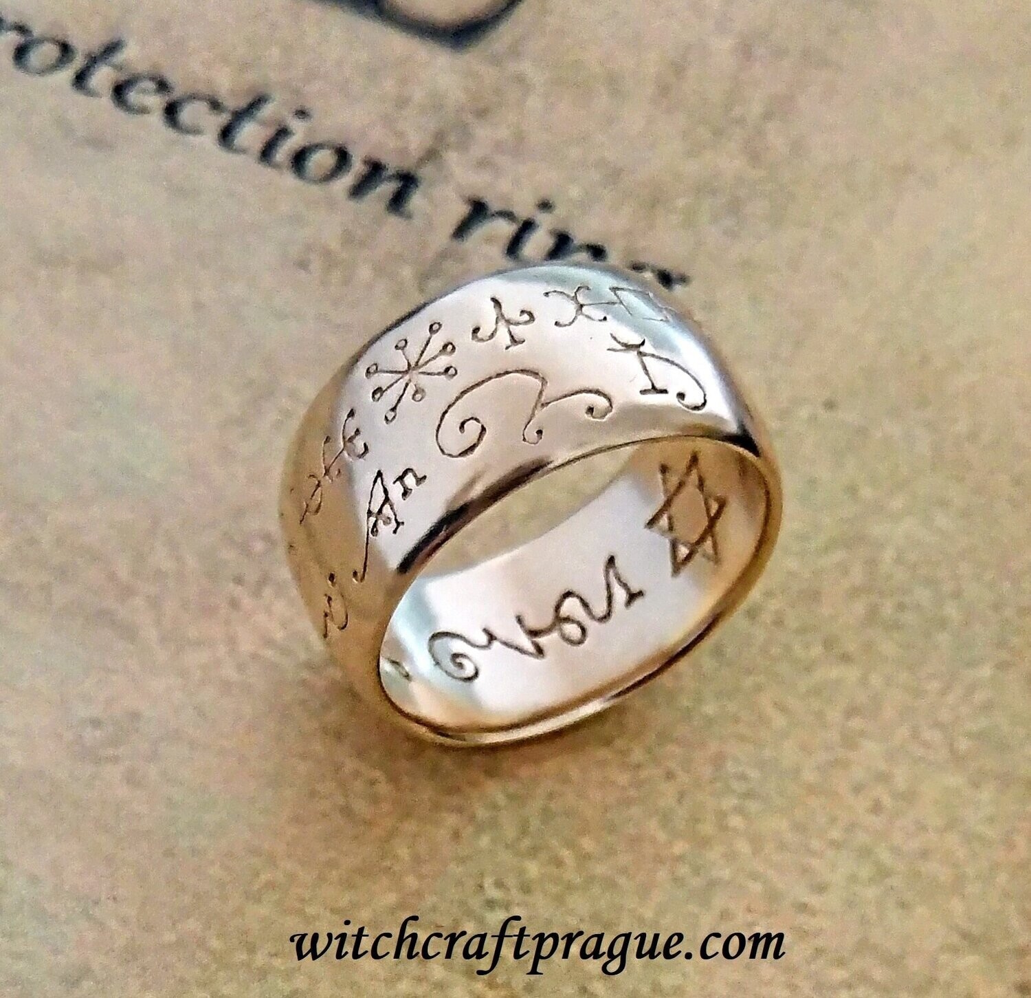 Solomon crown magic ring 18k gold